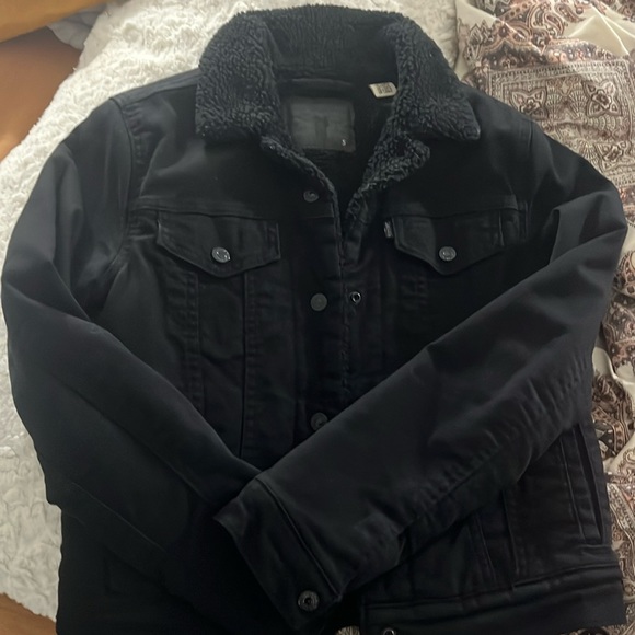 Levi's | Jackets & Coats | Levi Jean Fuzzy Jacket | Poshmark